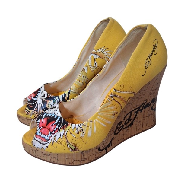 Ed Hardy | Shoes | Y2k Ed Hardy Womens Size Tiger Fairygrunge Indie ...